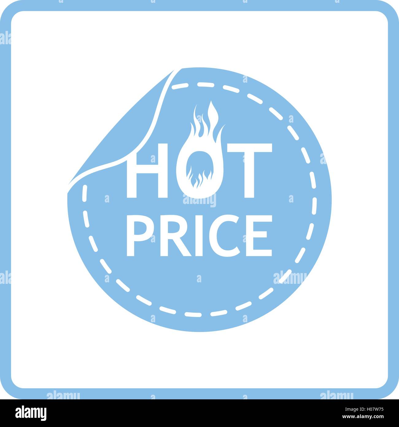Hot price icon. Blue frame design. Vector illustration Stock Vector ...