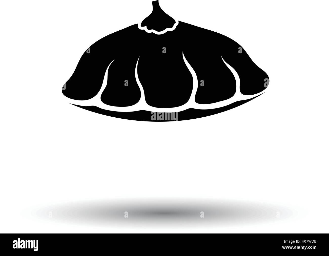 Bush pumpkin icon. White background with shadow design. Vector ...