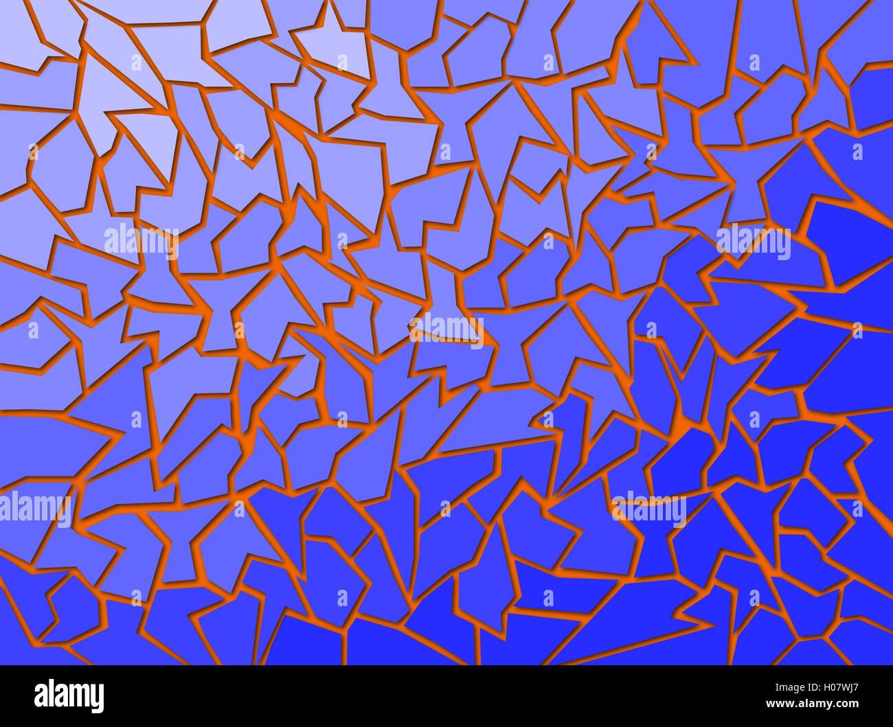 Random Shapes Blue Orange Stock Photo - Alamy