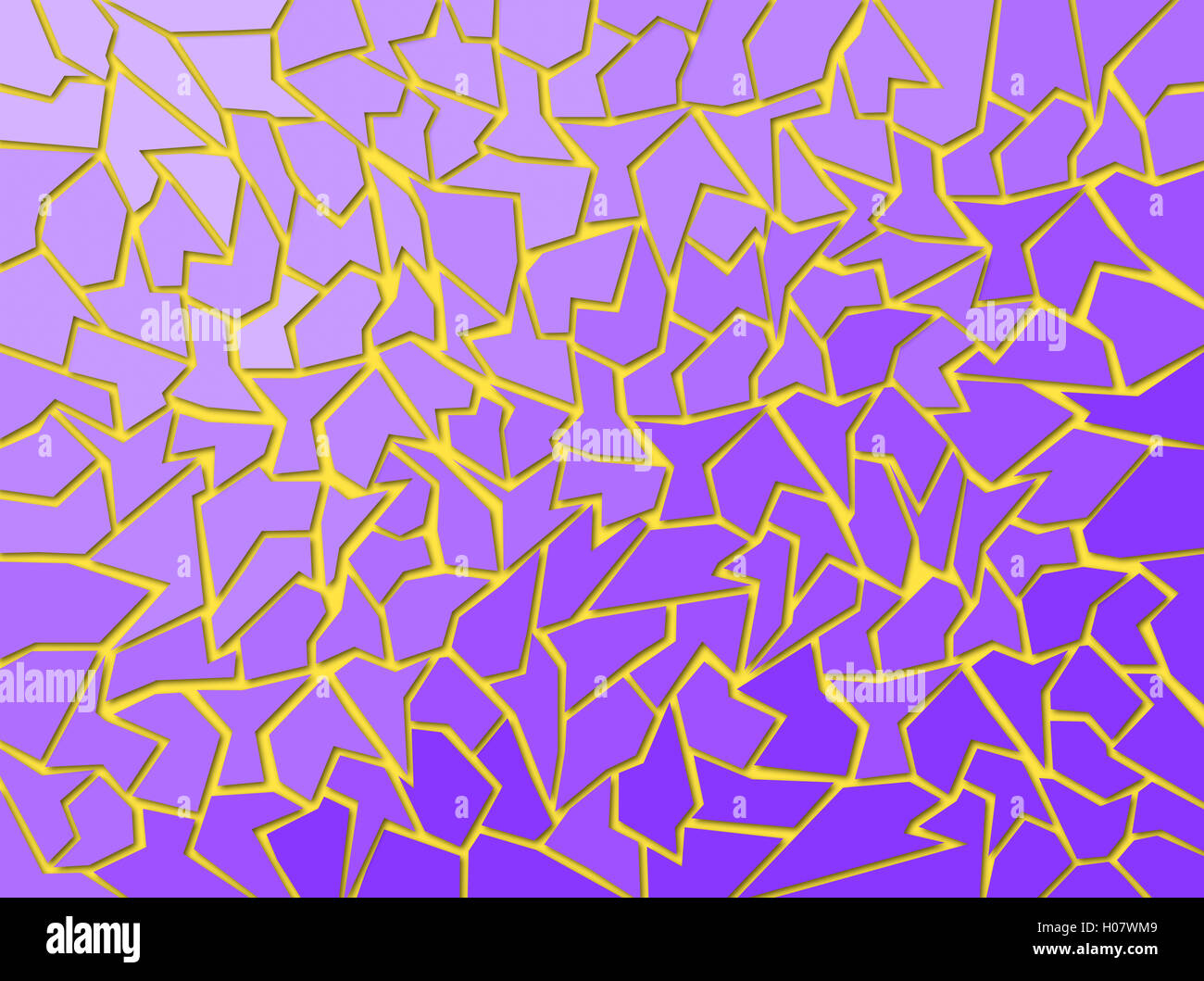 Random Shapes Purple Yellow Stock Photo - Alamy