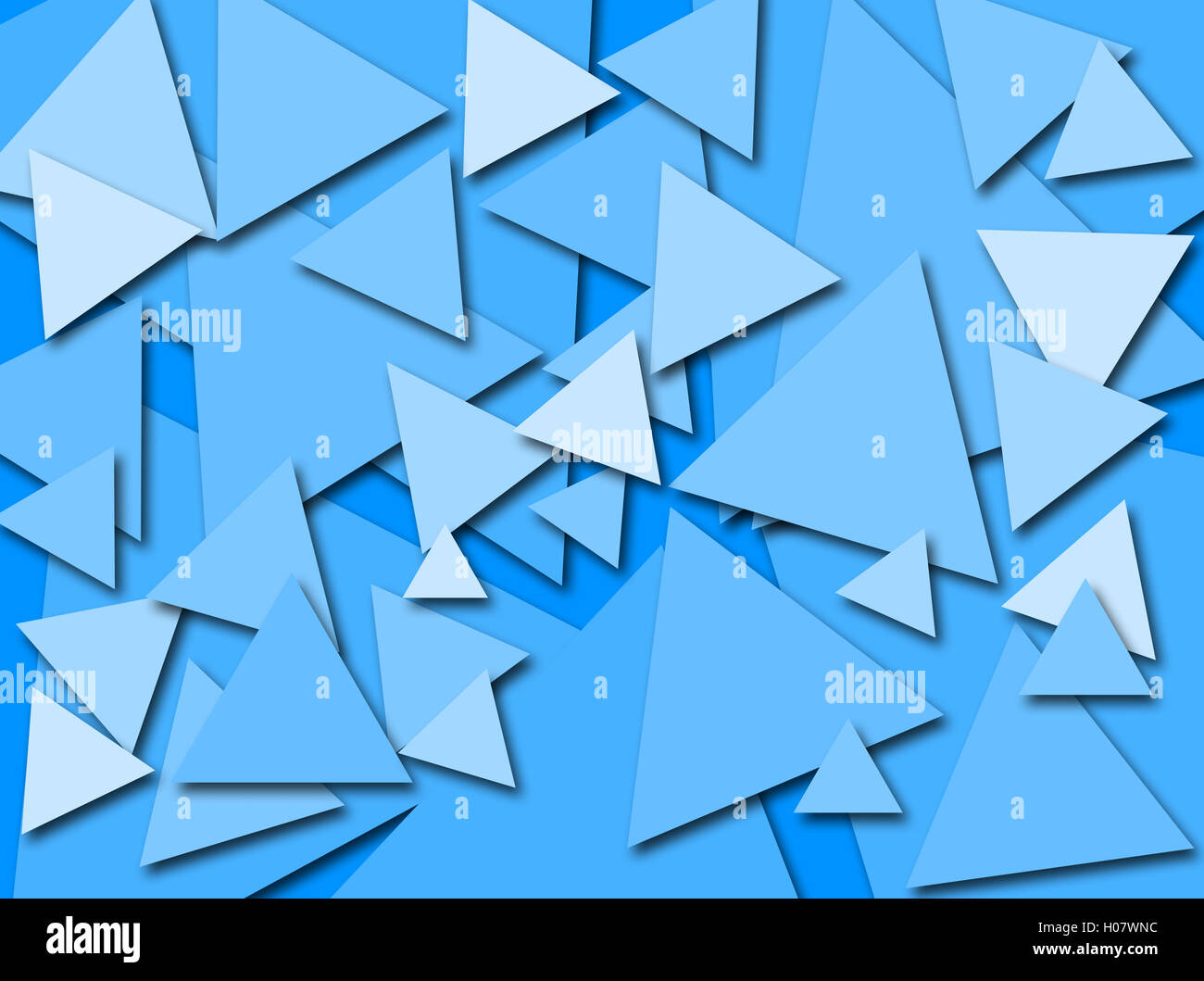 Triangle Tones Blue 3D Stock Photo - Alamy