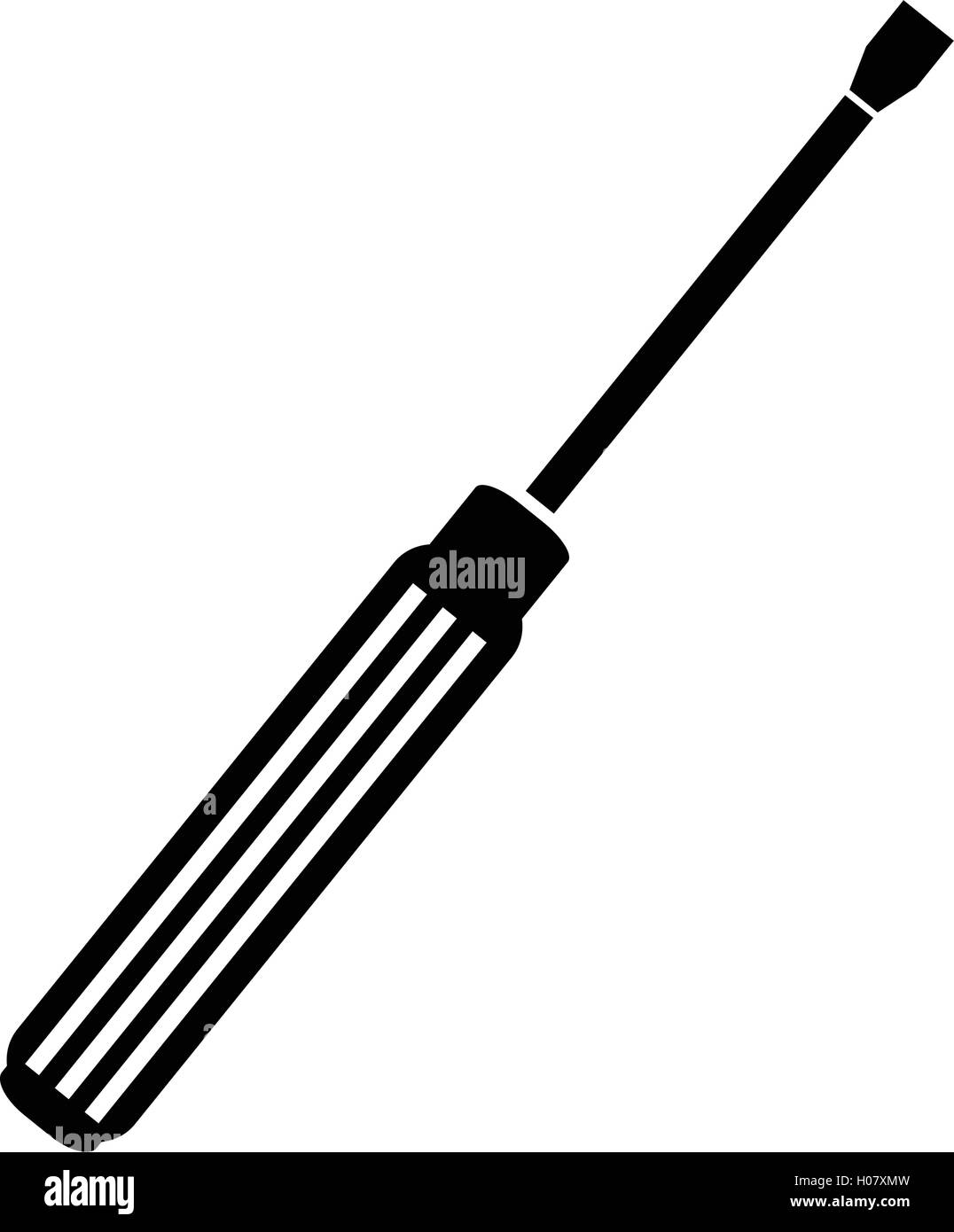 Isolated silhouette of a screwdriver, Vector illustration Stock Vector ...