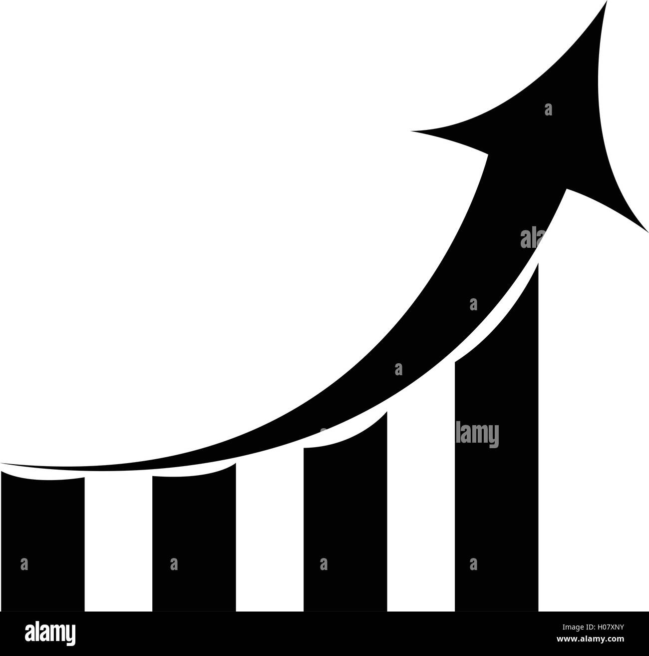 Isolated graph icon on a white background, Business vector illustration ...
