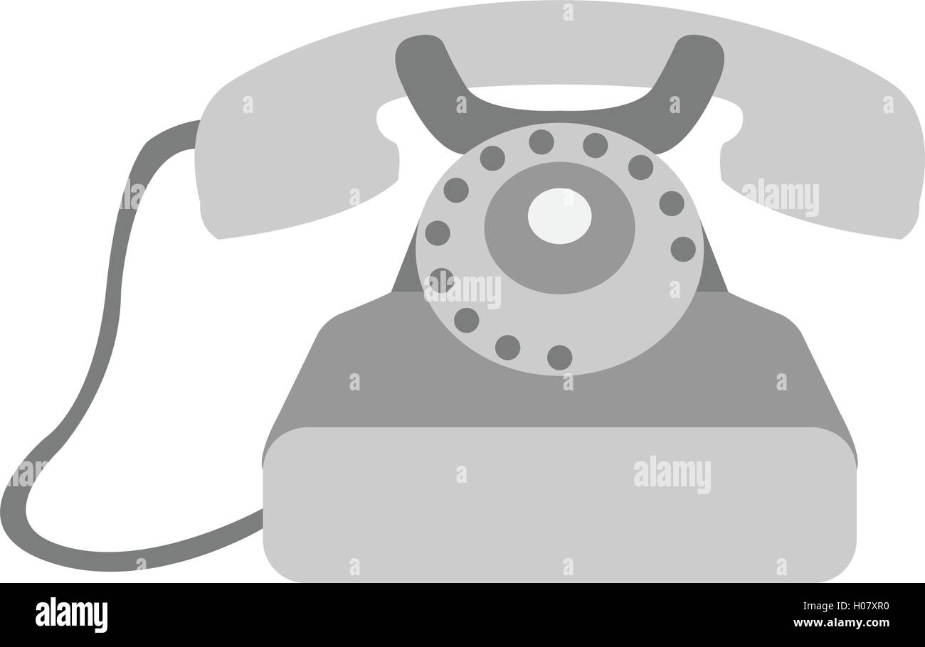 Isolated telephone icon on a white background, Vector illustration ...