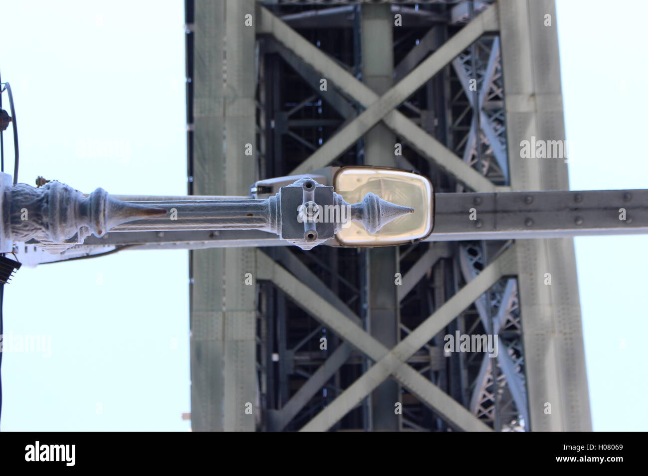 Street light bellow bridge Stock Photo - Alamy