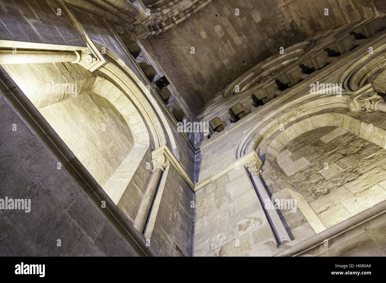 Interior of a church, religious architecture detail Stock Photo - Alamy