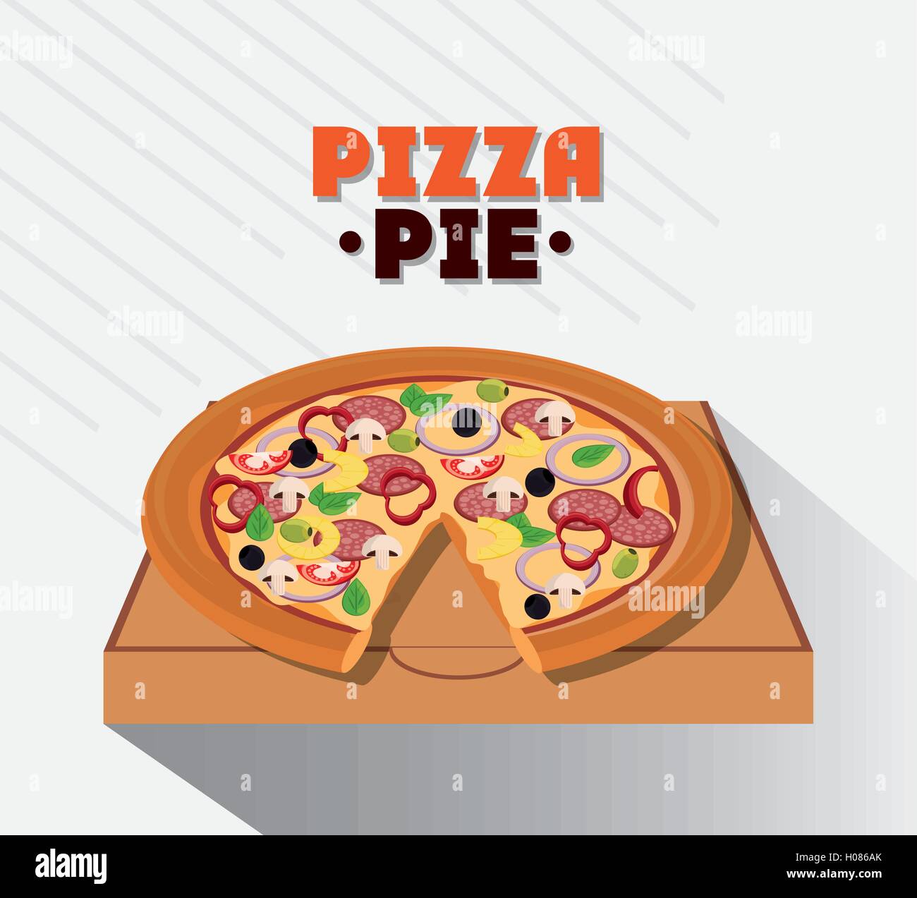 Pizza pie and carton box design Stock Vector Image & Art - Alamy