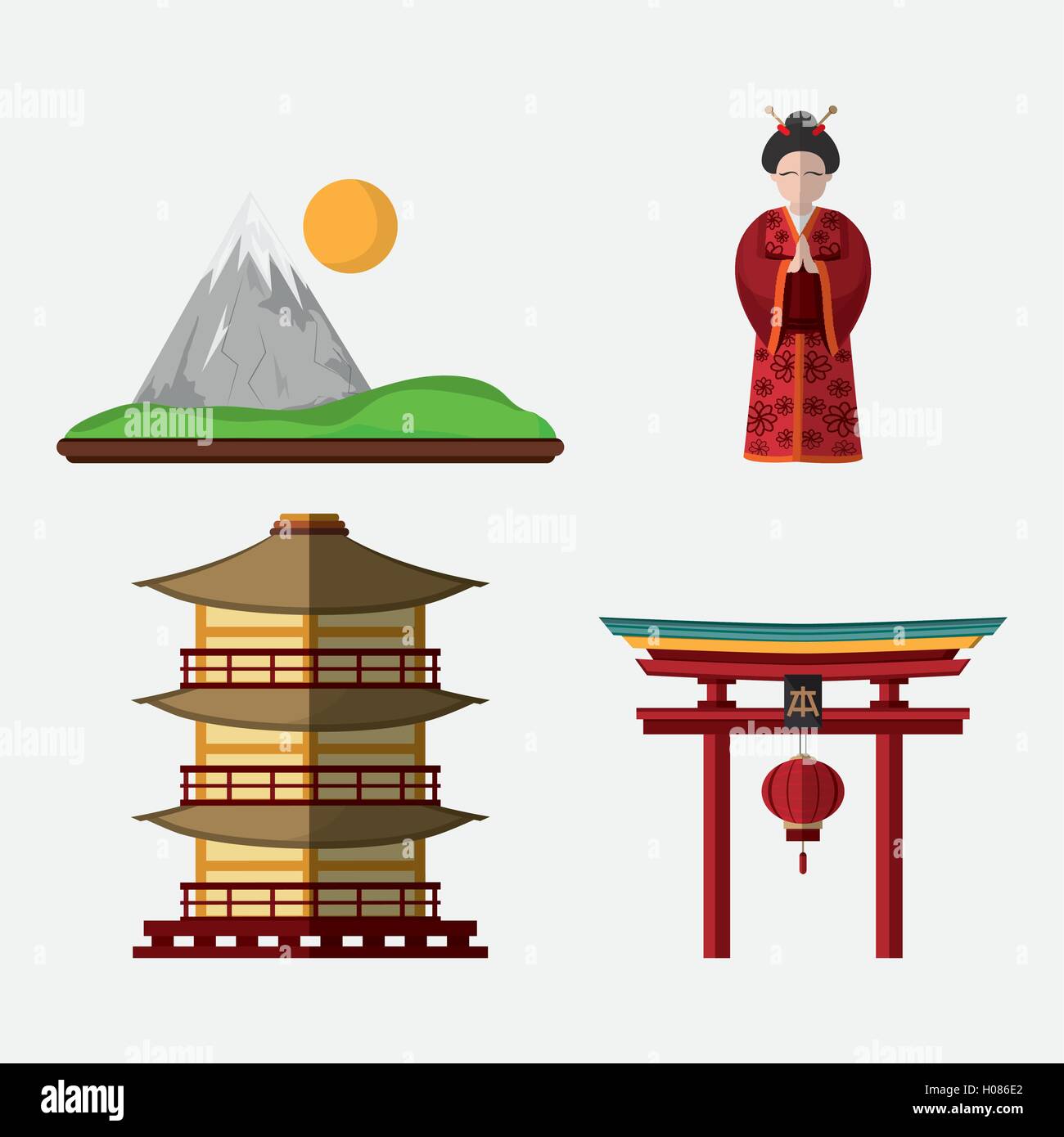 Japan culture and landmark design Stock Vector Image & Art - Alamy