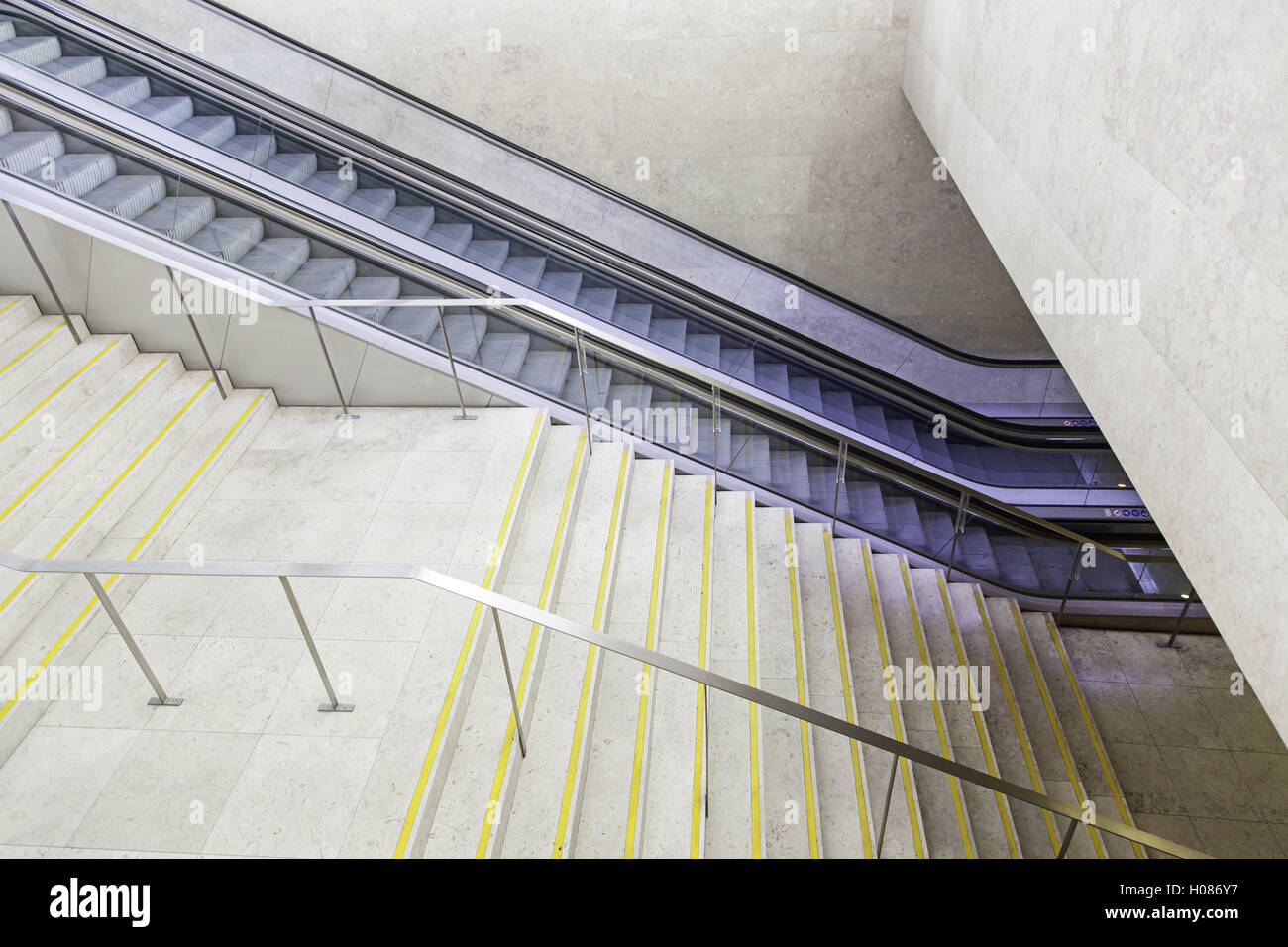 Mechanical stairs in the subway, detail of pedestrian crossing Stock ...