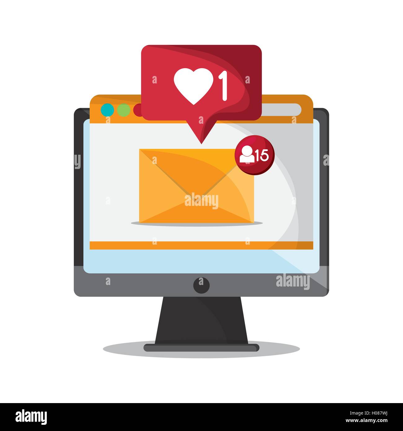 Email message and communication design Stock Vector Image & Art - Alamy