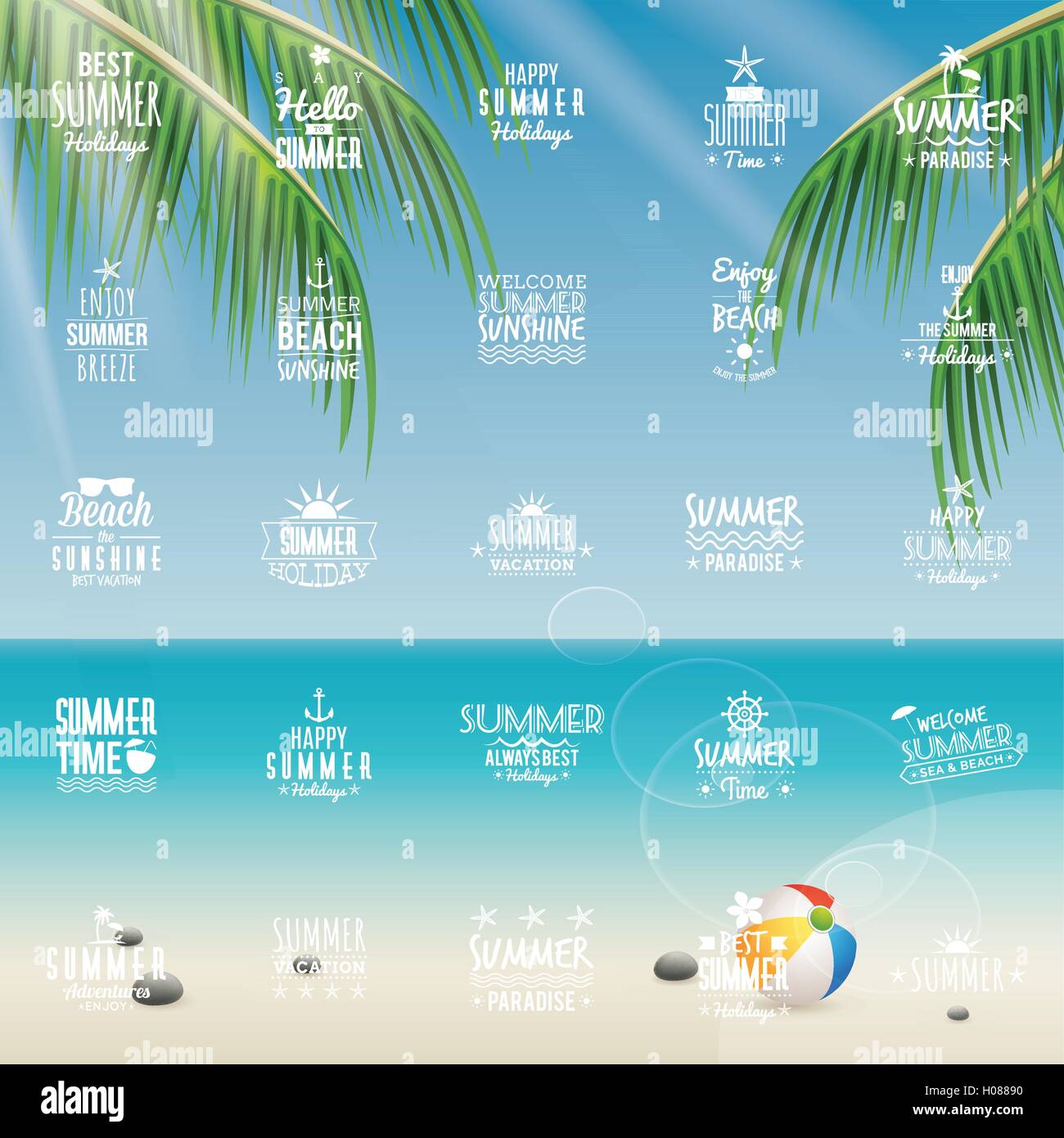 Summer Vacation labels Stock Vector Image & Art - Alamy