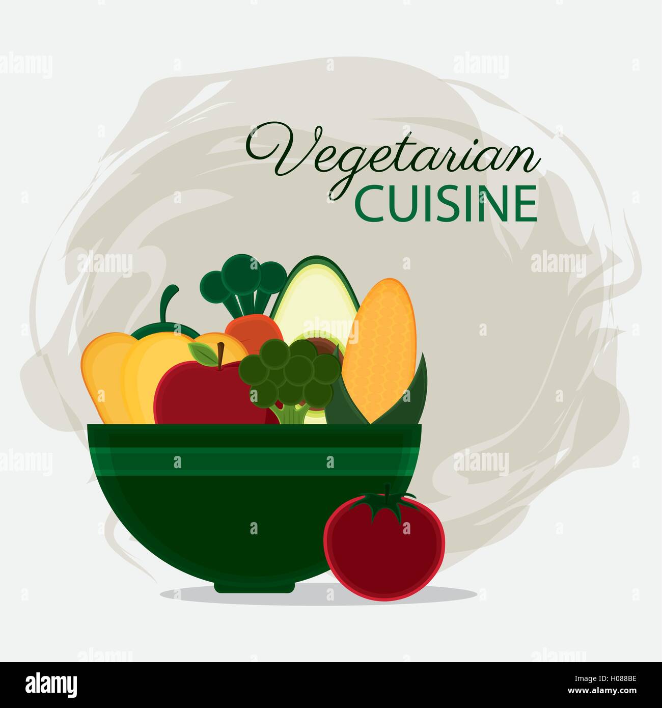 Vegetarian cuisine organic and healthy food design Stock Vector Image ...