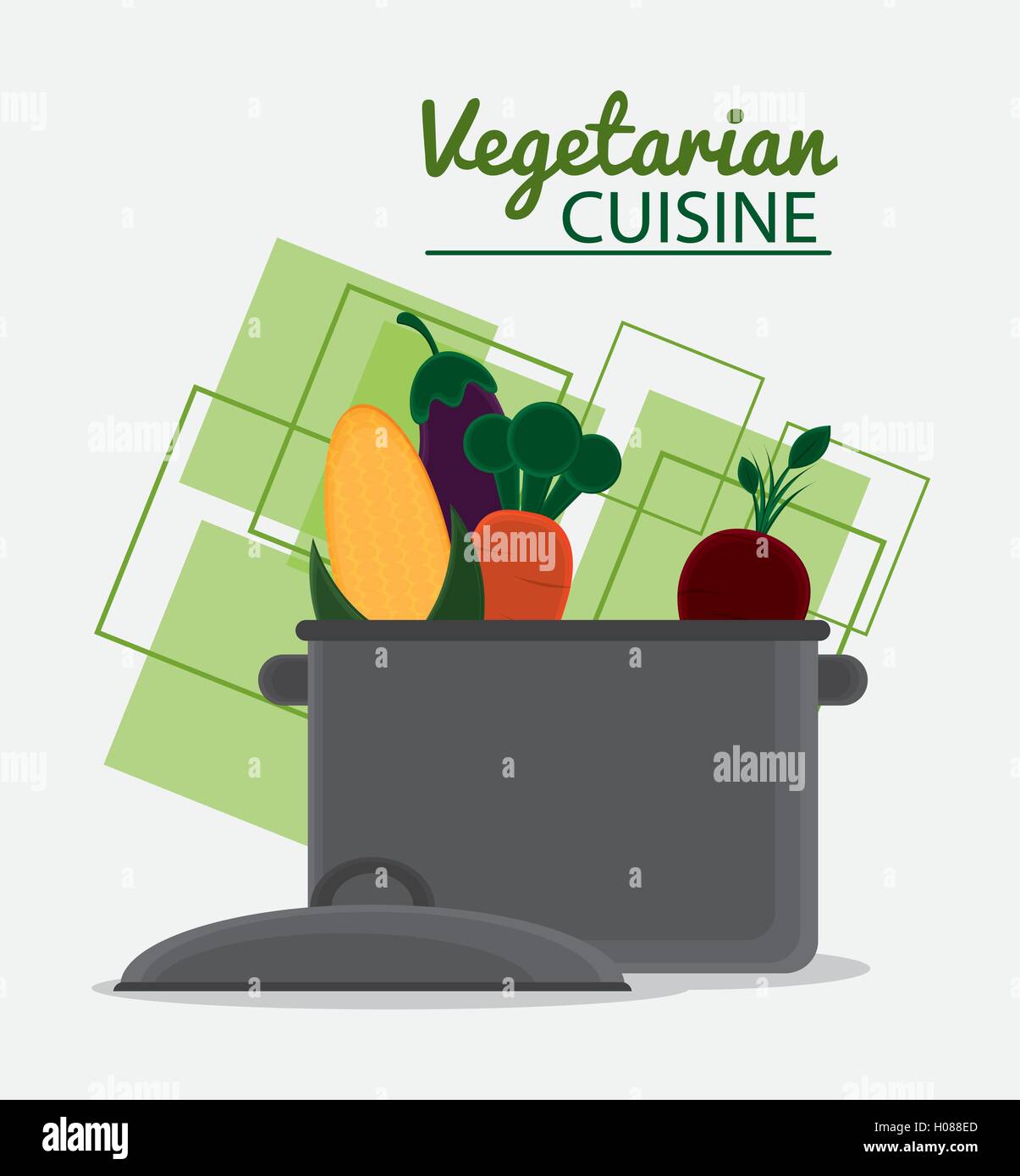 Vegetarian cuisine organic and healthy food design Stock Vector Image ...