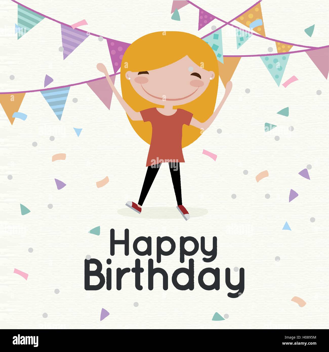 Happy Birthday Card Stock Vector Image & Art - Alamy