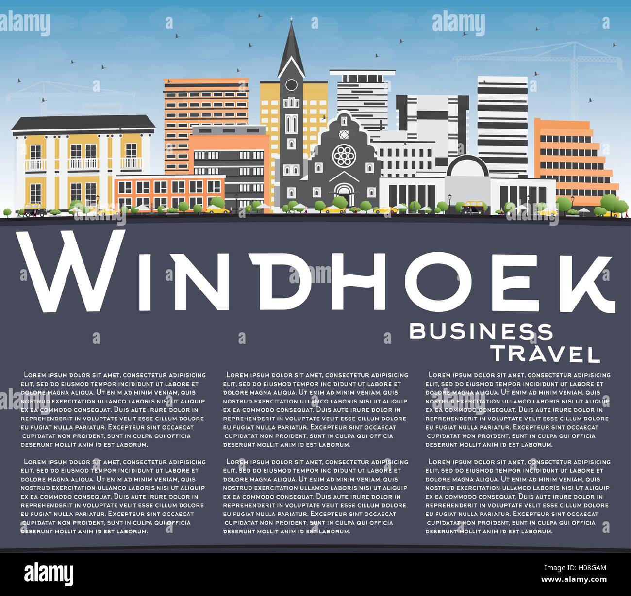 Downtown windhoek Stock Vector Images - Alamy