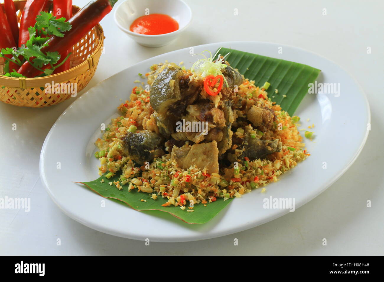Salted minced turtle softshells on the dish Stock Photo - Alamy