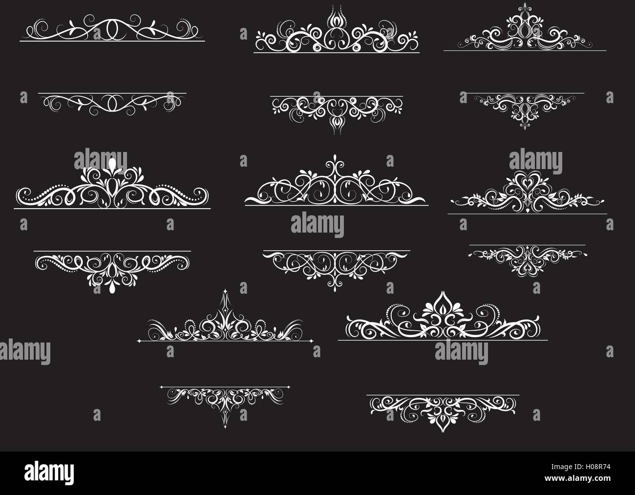 Vintage vector swirl frame set Stock Vector Image & Art - Alamy
