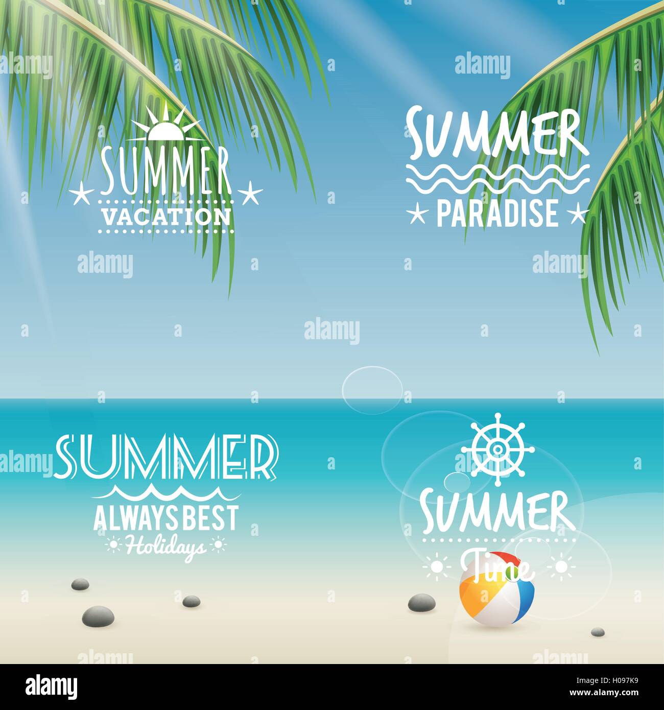 Summer Vacation labels Stock Vector Image & Art - Alamy