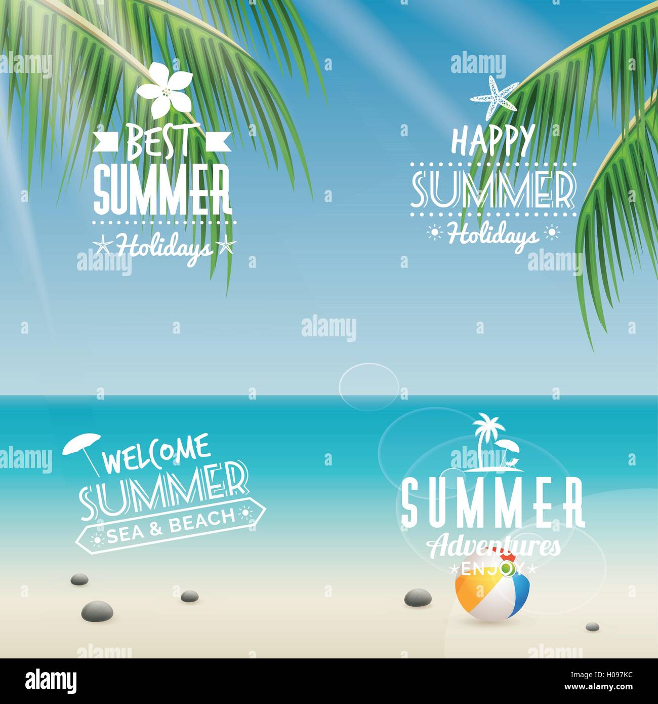 Summer Vacation labels Stock Vector Image & Art - Alamy