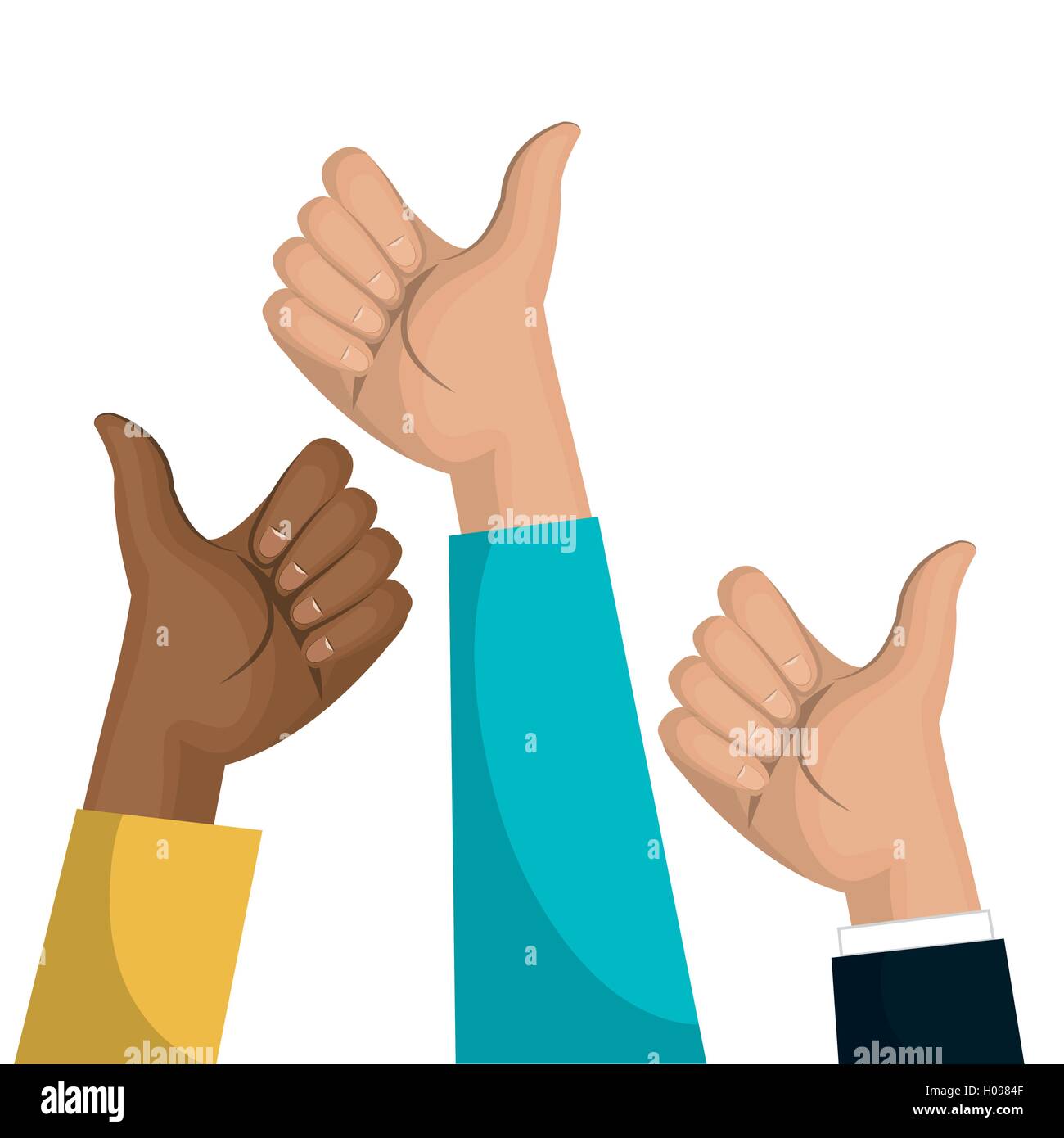 symbol hand like multicultural team design Stock Vector Image & Art - Alamy