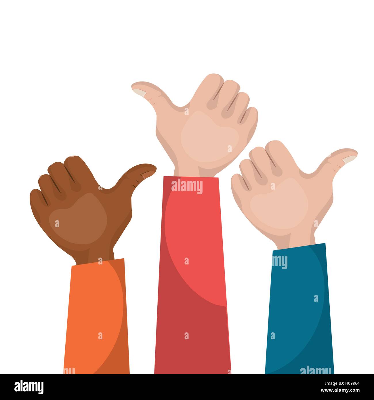 hand like multicultural teamwork Stock Vector Image & Art - Alamy