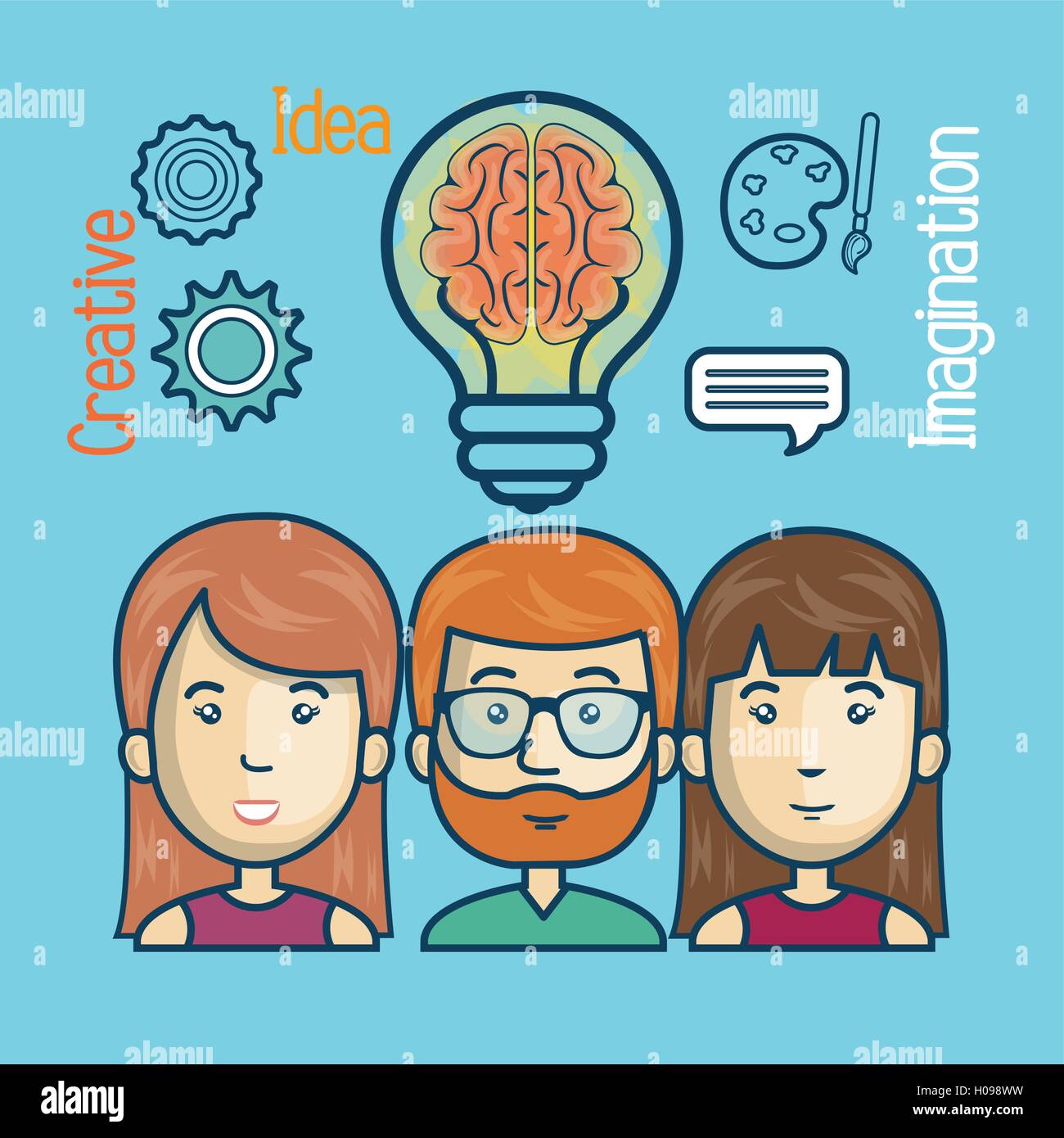 group person idea creative design Stock Vector Image & Art - Alamy