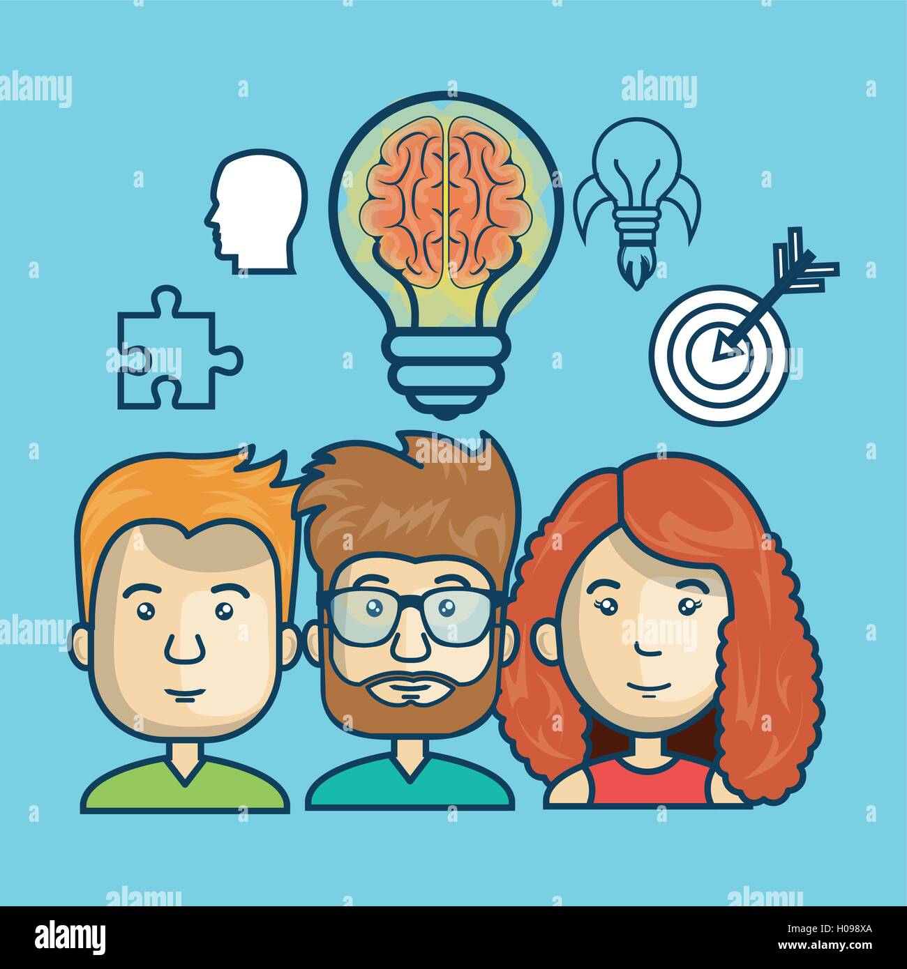 group person idea creative design Stock Vector Image & Art - Alamy