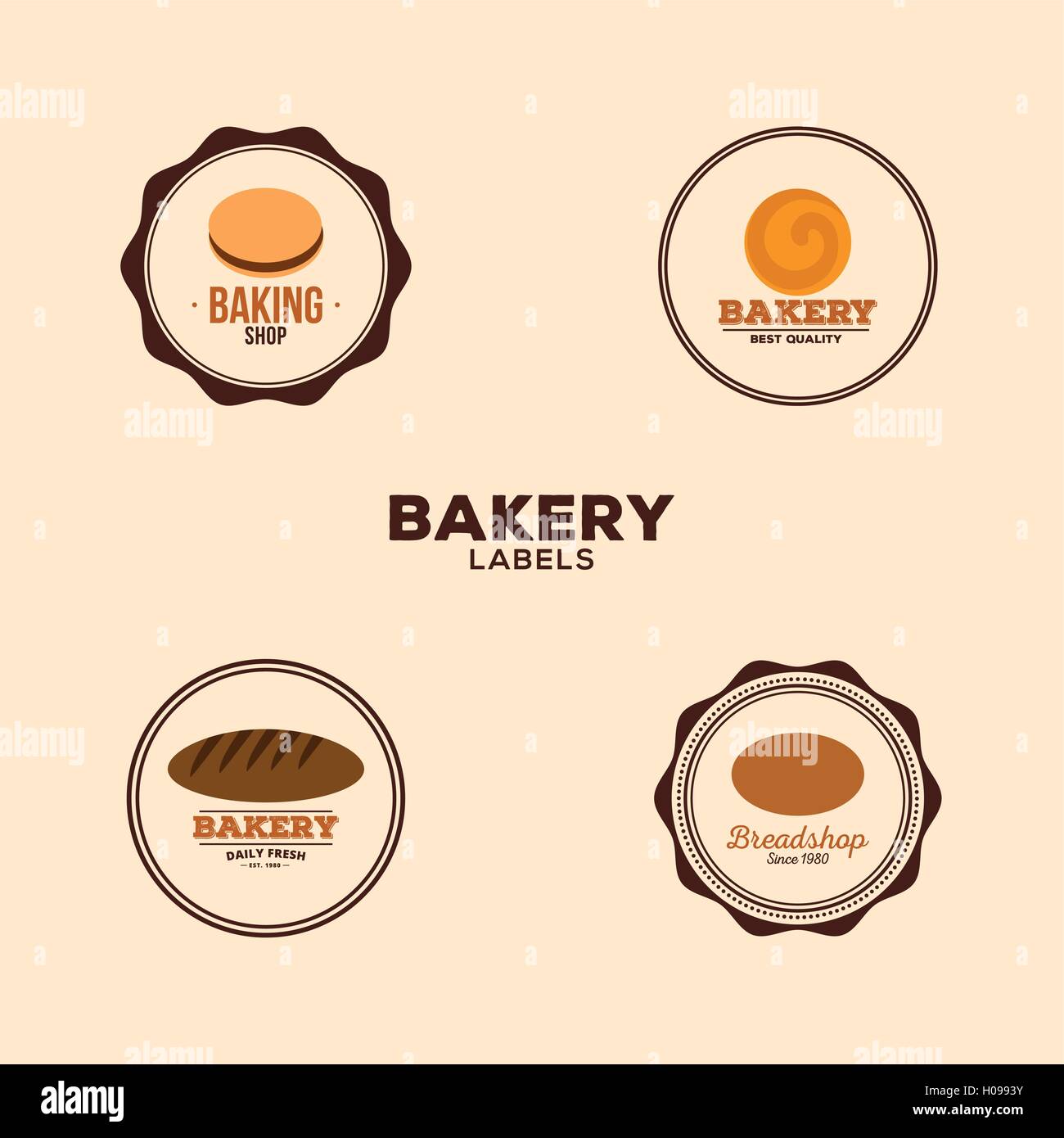 Grocery store food labels Stock Vector Images - Alamy