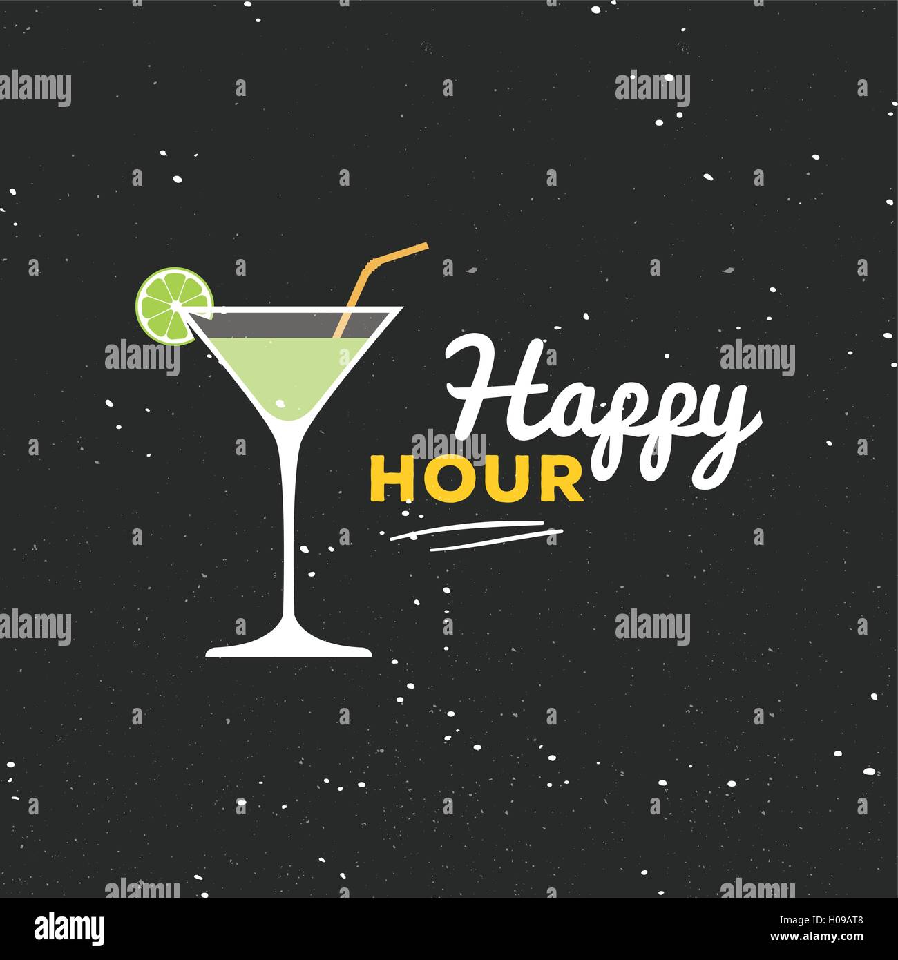 Happy hour label Stock Vector Image & Art - Alamy