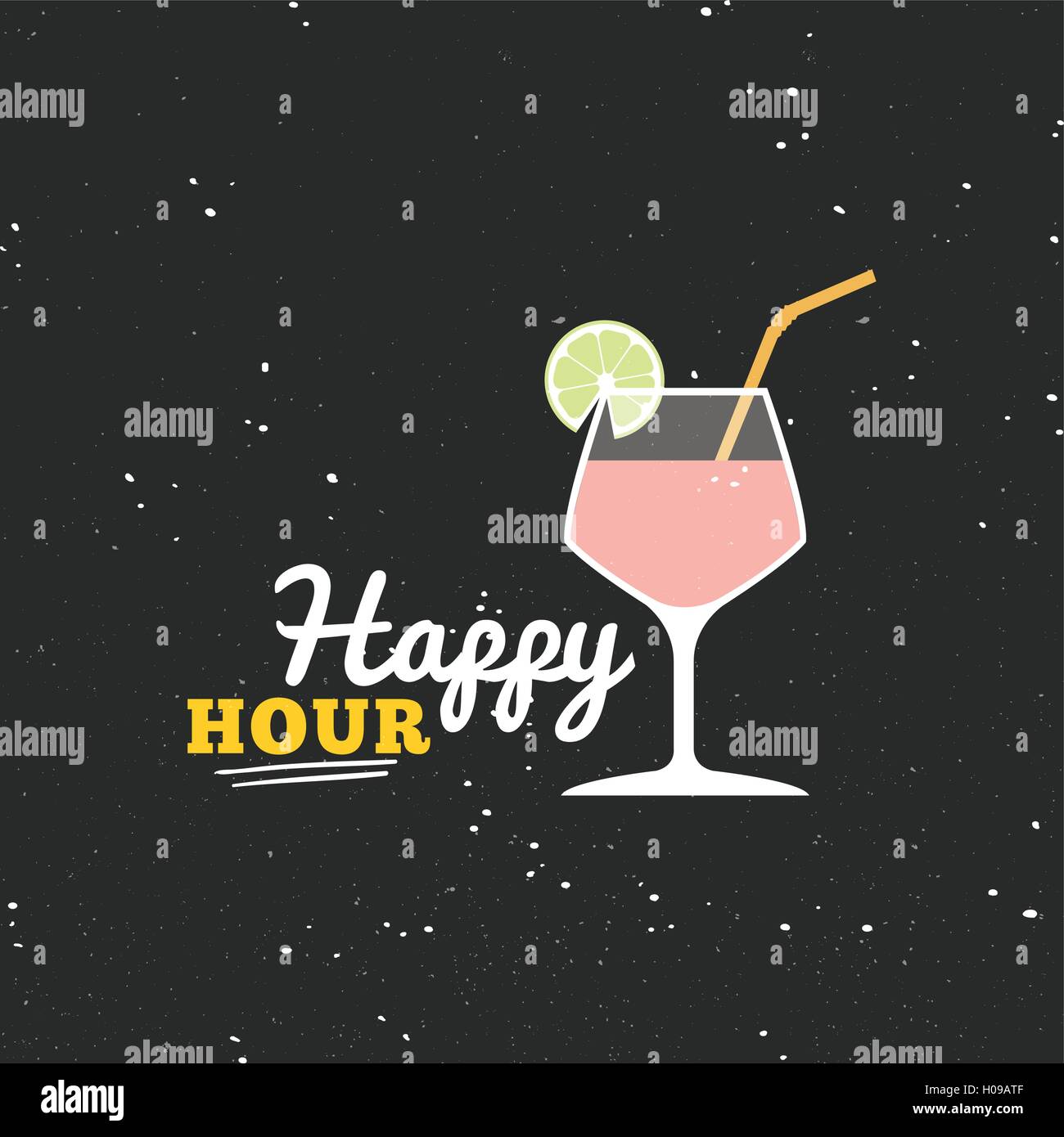 Happy hour label Stock Vector Image & Art - Alamy