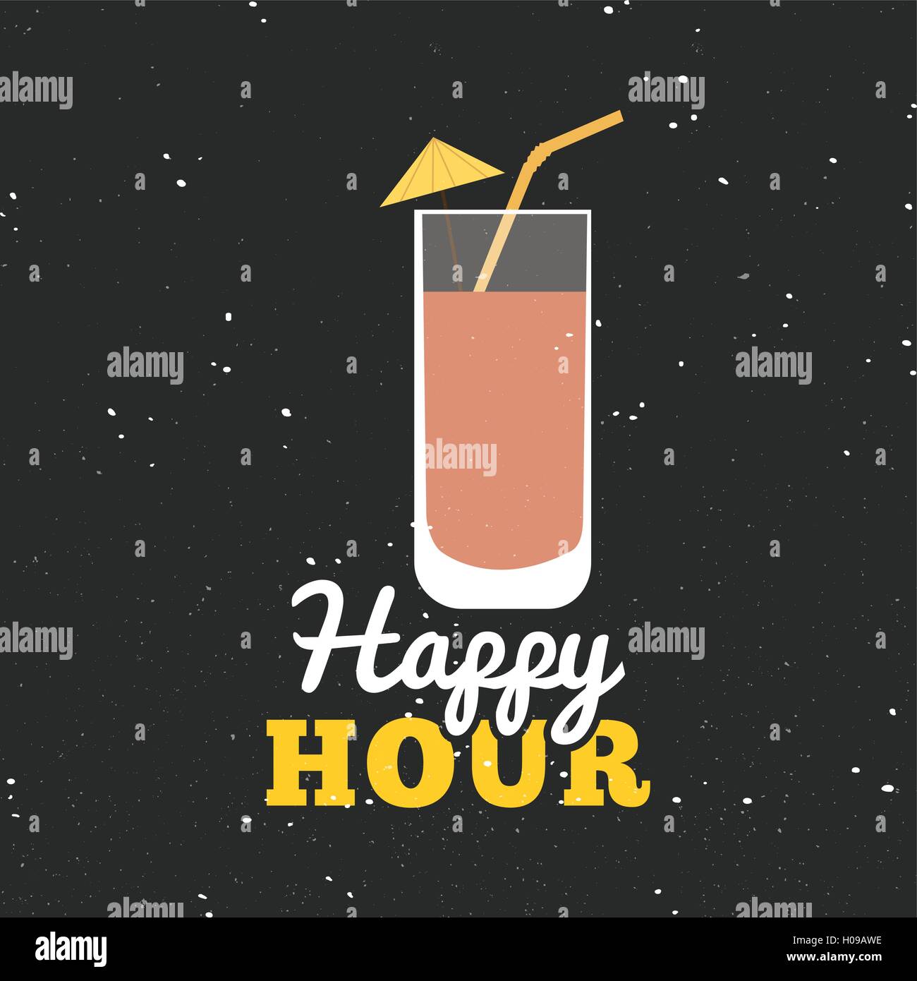 Happy hour label Stock Vector Image & Art - Alamy