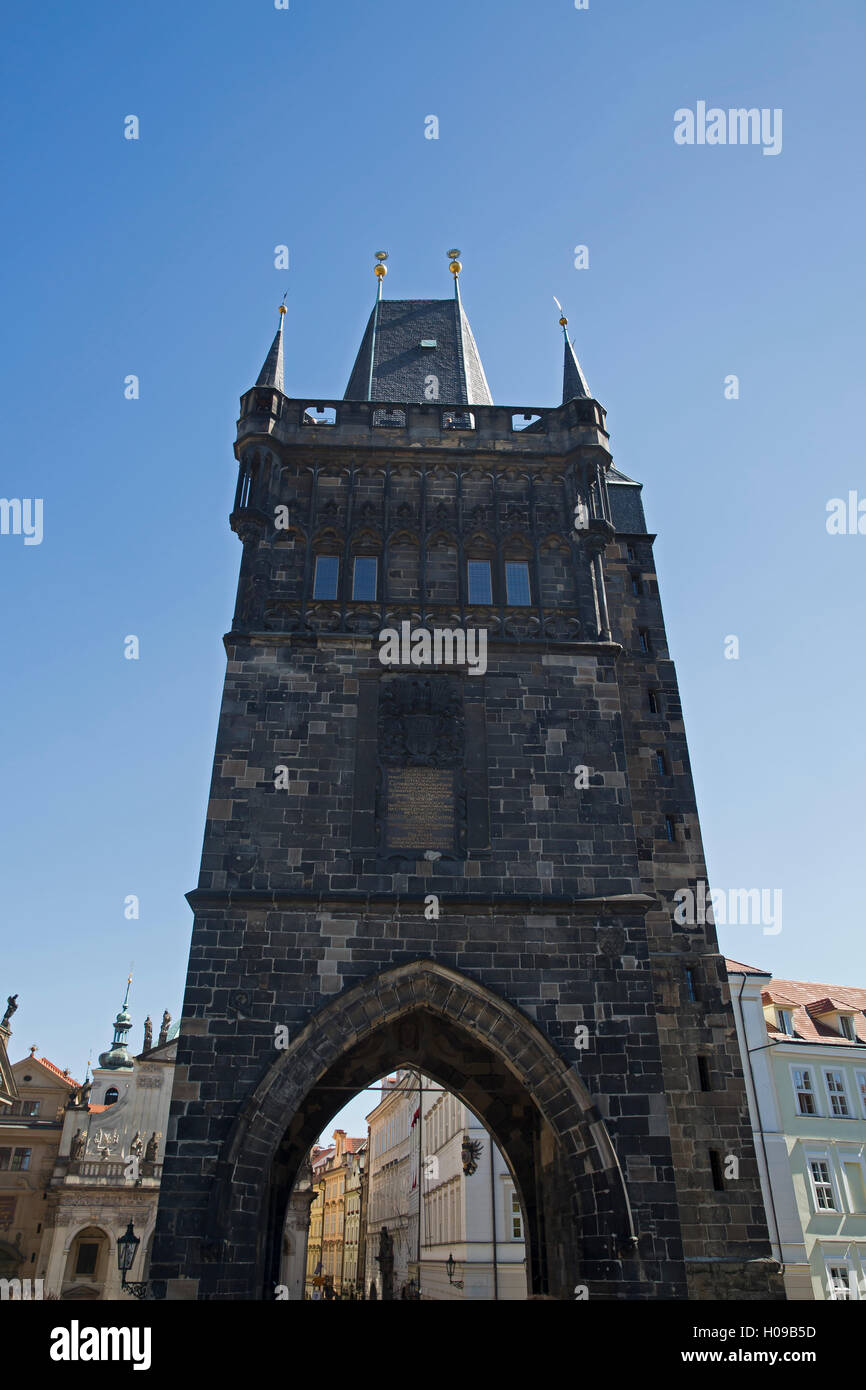 Old Town Bridge Tower in Prague Czech Republic Stock Photo - Alamy