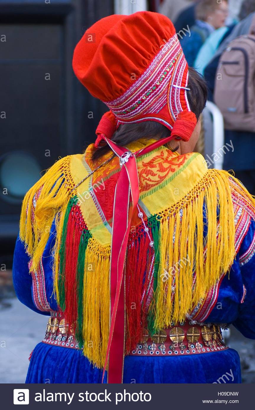 Sami Woman Traditional Dress Stock Photos & Sami Woman Traditional ...