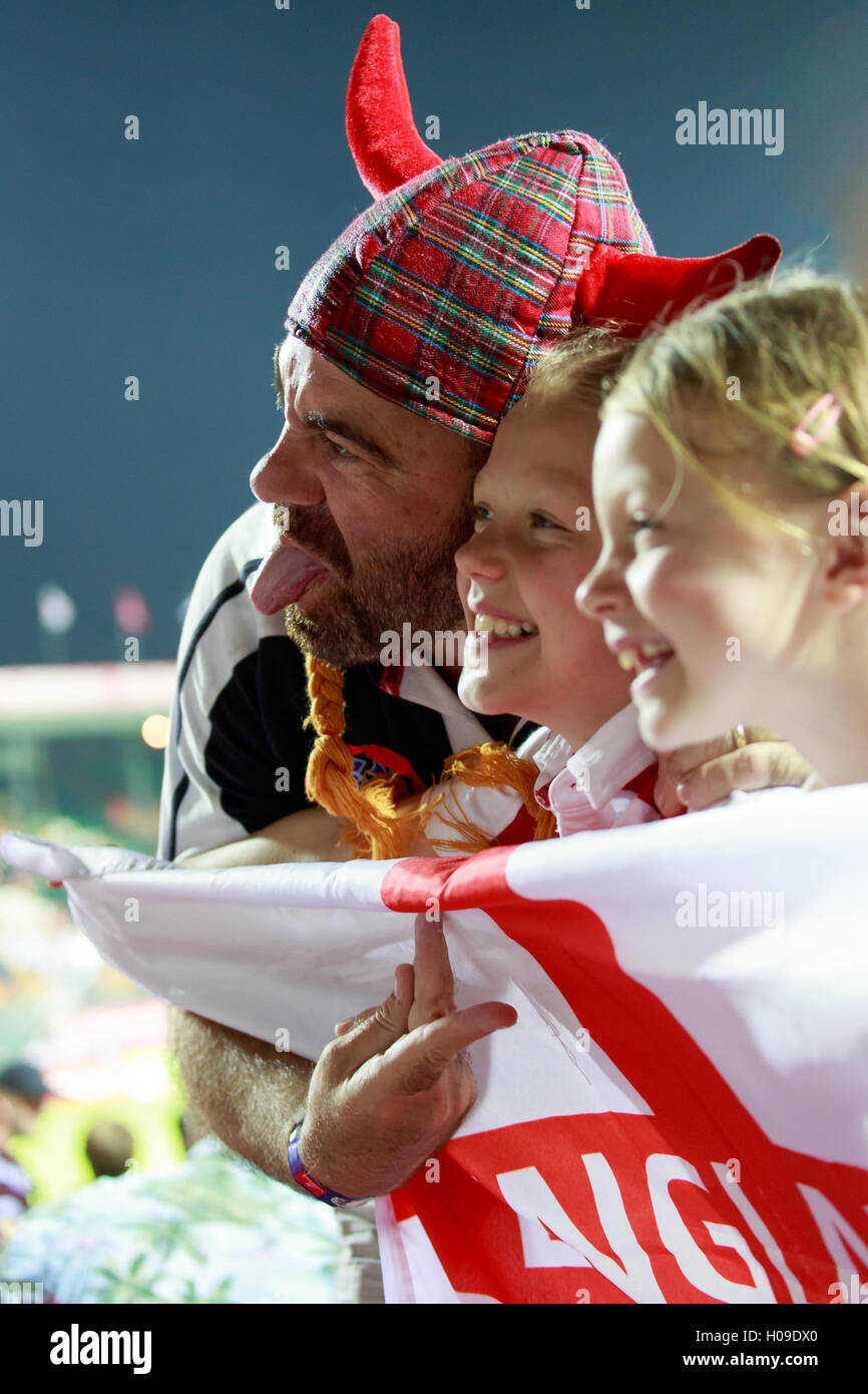 The Auld Enemy a Scotsman with his English friends children Stock Photo ...