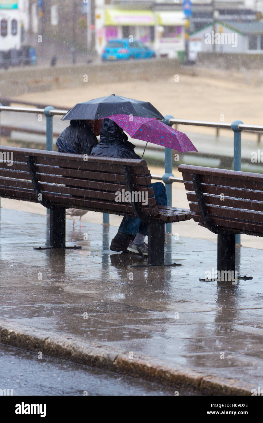 English Summertime, holidaying in the rain Stock Photo - Alamy