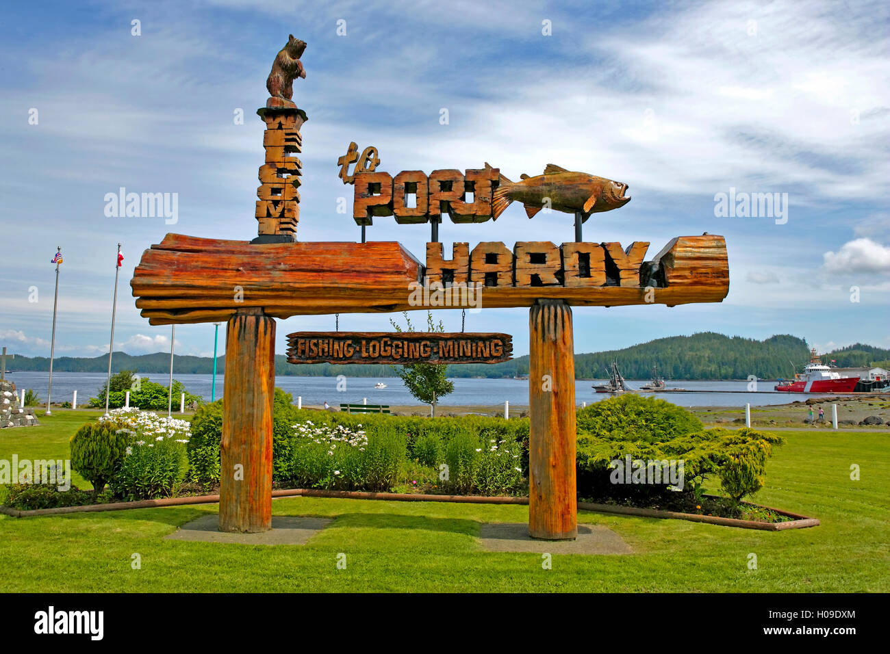 Town city port hardy sign town hi-res stock photography and images - Alamy