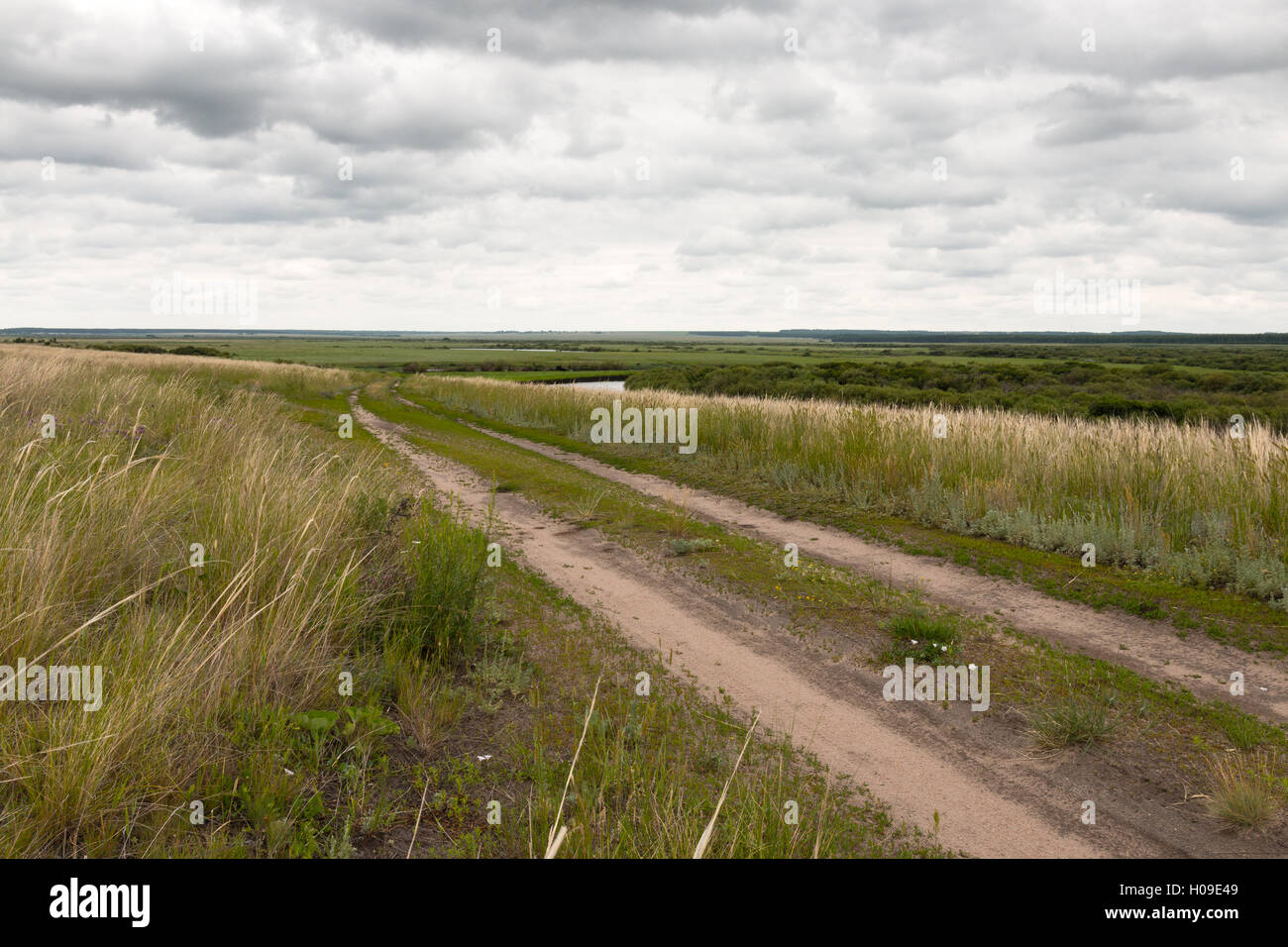 panoramic view from the high hill in the steppe Stock Photo - Alamy