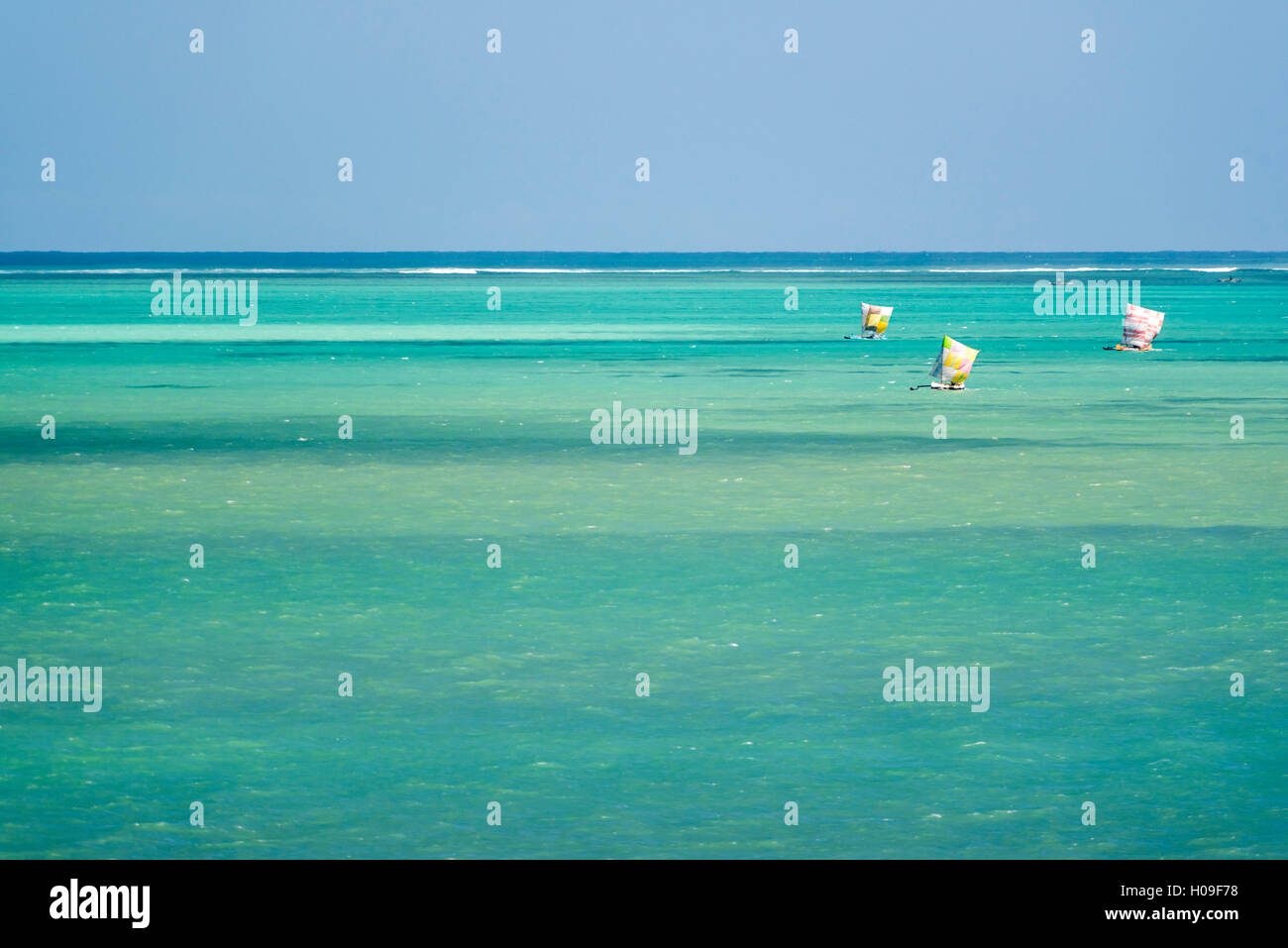 Pirogue, a traditional Madagascar sailing boat, Ifaty Beach, Madagascar ...