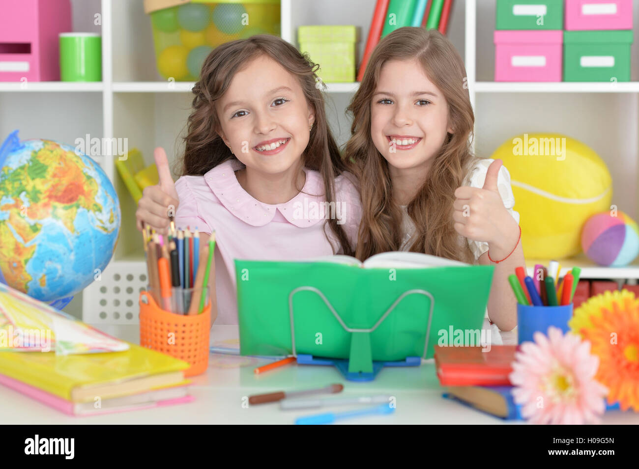 beautiful little girls at class Stock Photo - Alamy
