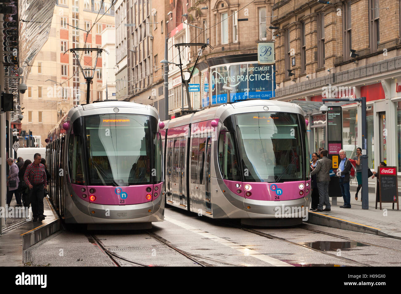 Tram system in Birmingham which runs from Birmingham to Wolverhampton ...