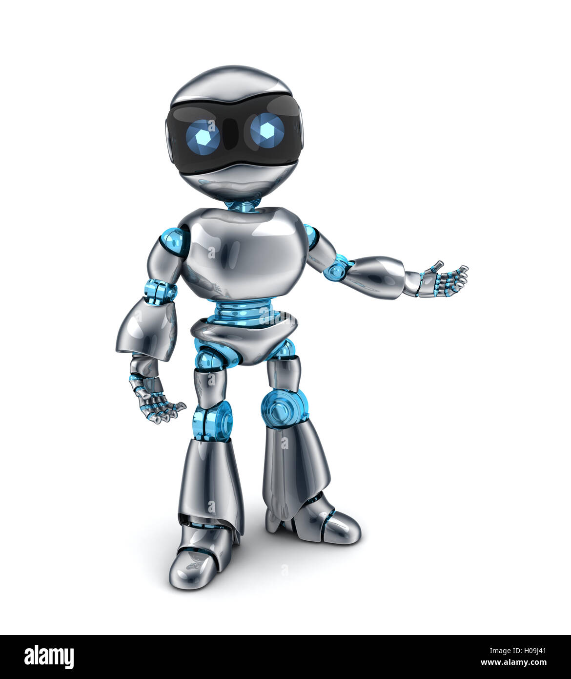 Robot hand points (done in 3d rendering Stock Photo - Alamy