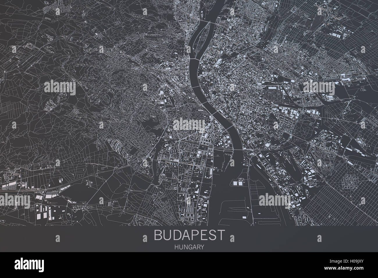 Budapest city map 3d hi-res stock photography and images - Alamy