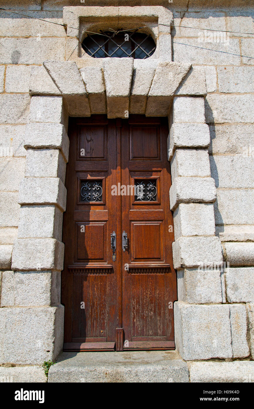 door in italy lombardy column the milano old church closed brick ...