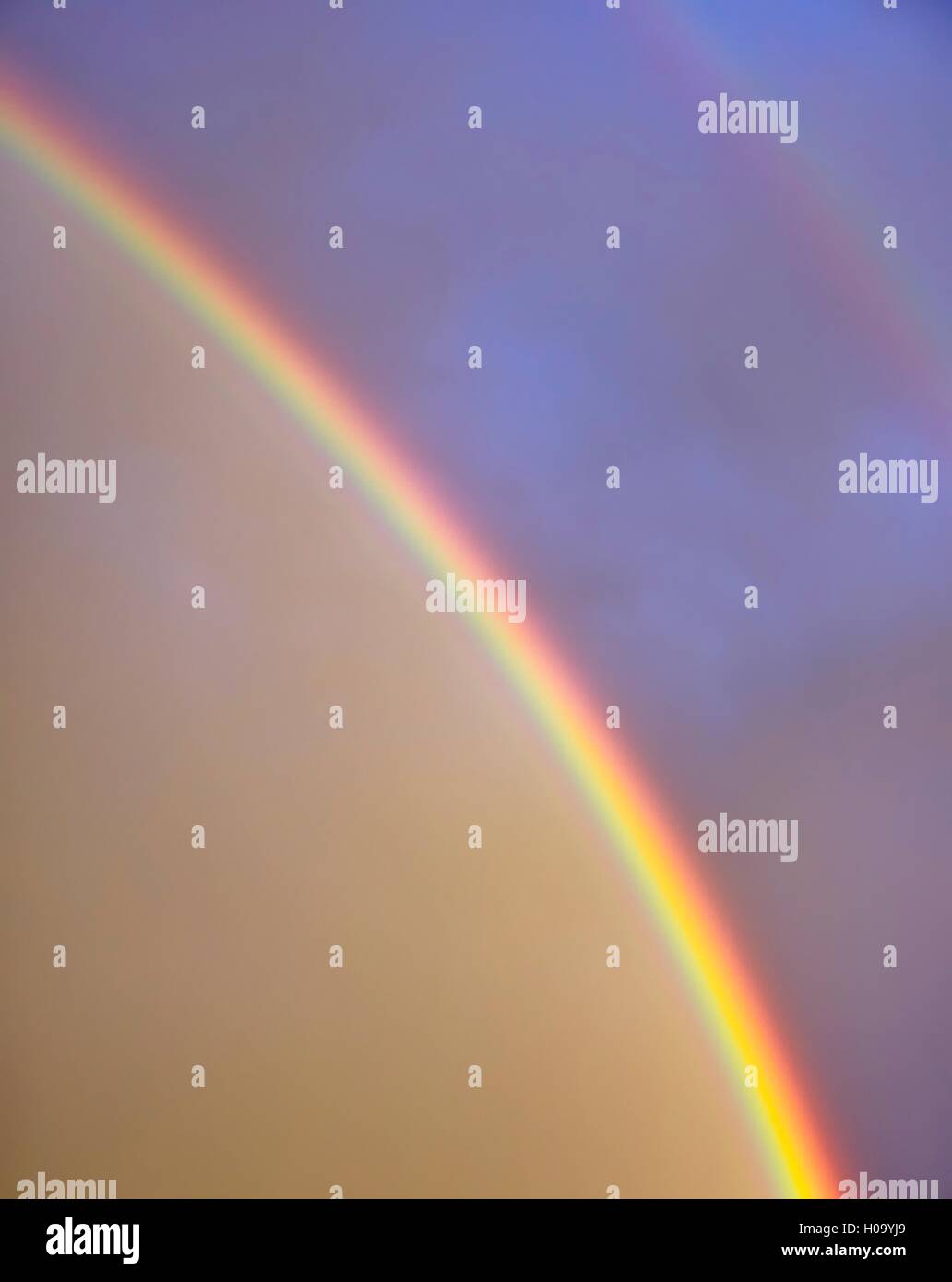 Double rainbow, segment, atmospheric optical phenomenon, Bavaria ...