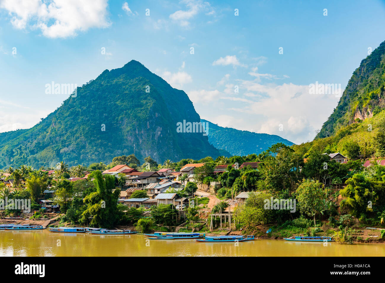 Nong khiaw laos limestone karst hi-res stock photography and images - Alamy