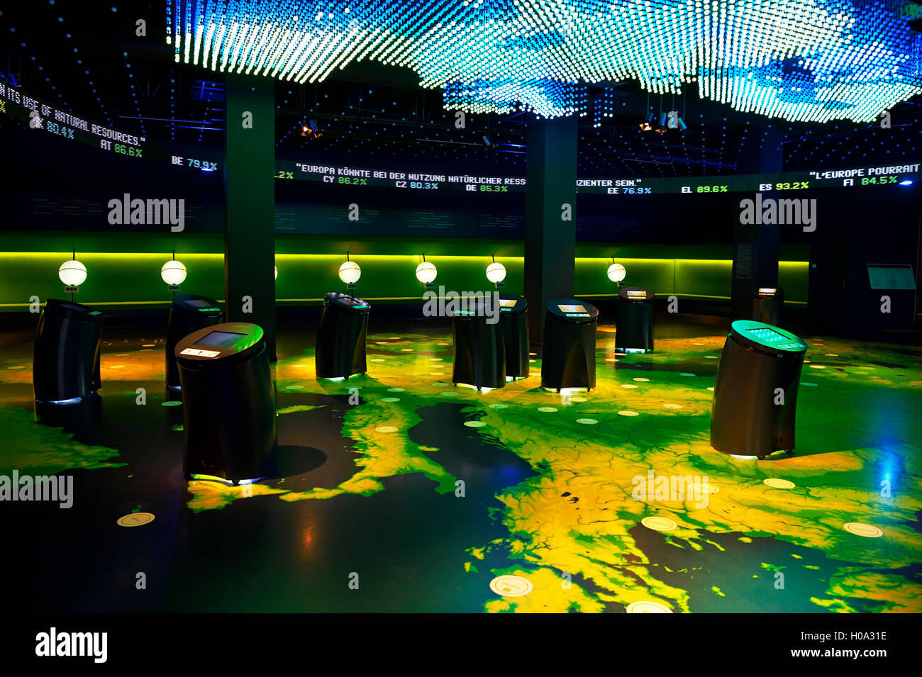 Showroom, visitors' center, Parlamentarium, European Parliament ...