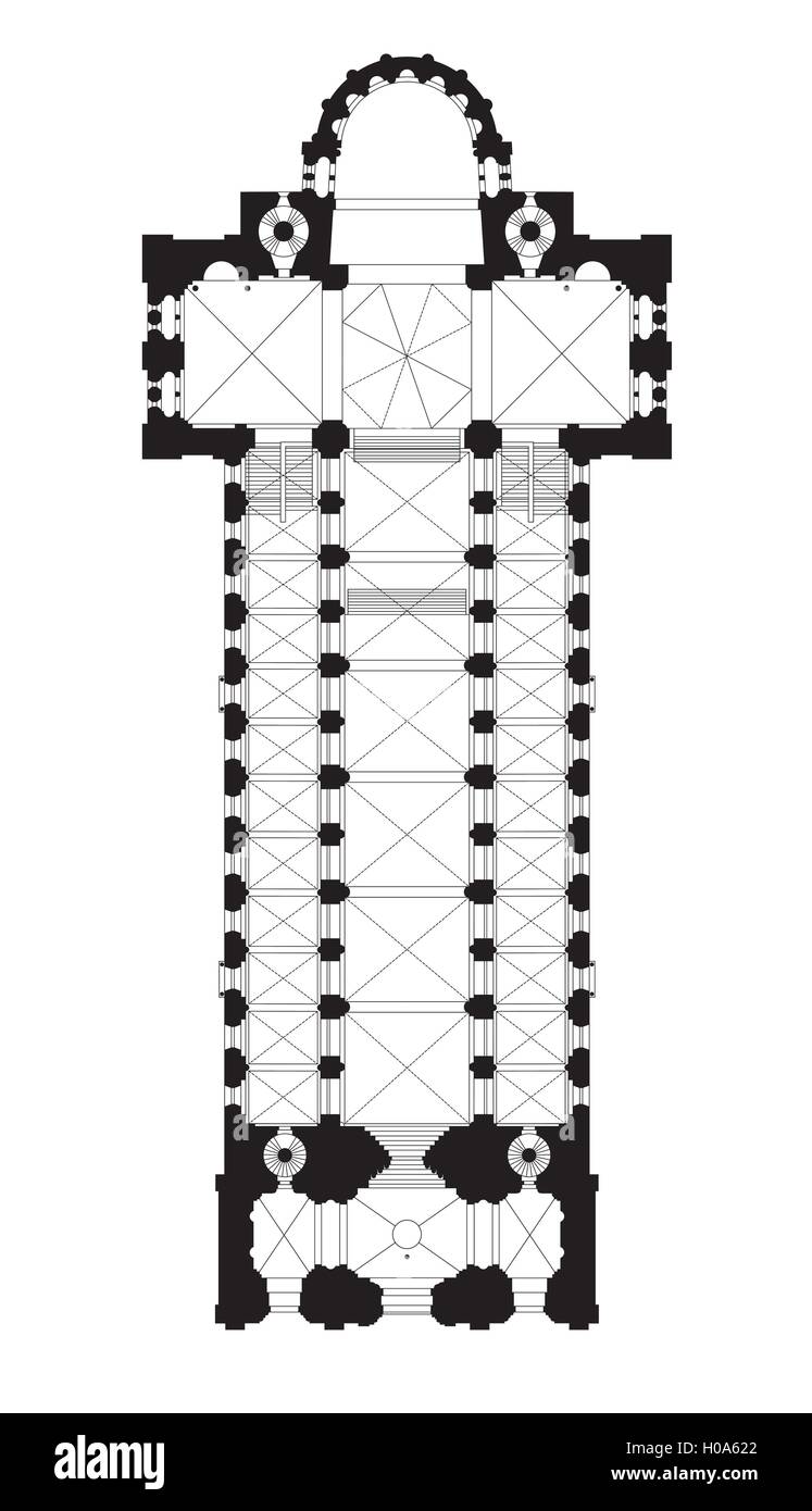 cathedral floor plan Stock Vector Image & Art - Alamy