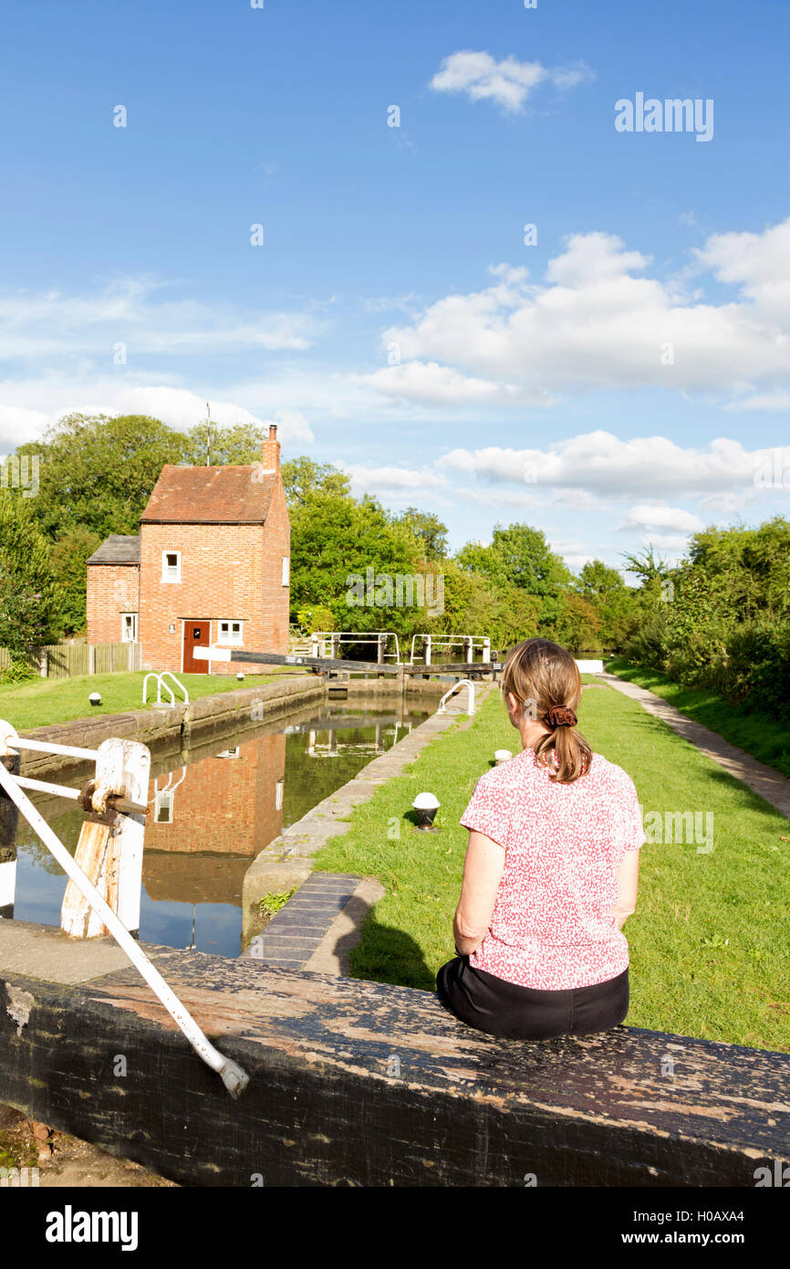 Lock 2 at Braunston on the the Grand Union Canal, Northamptonshire ...