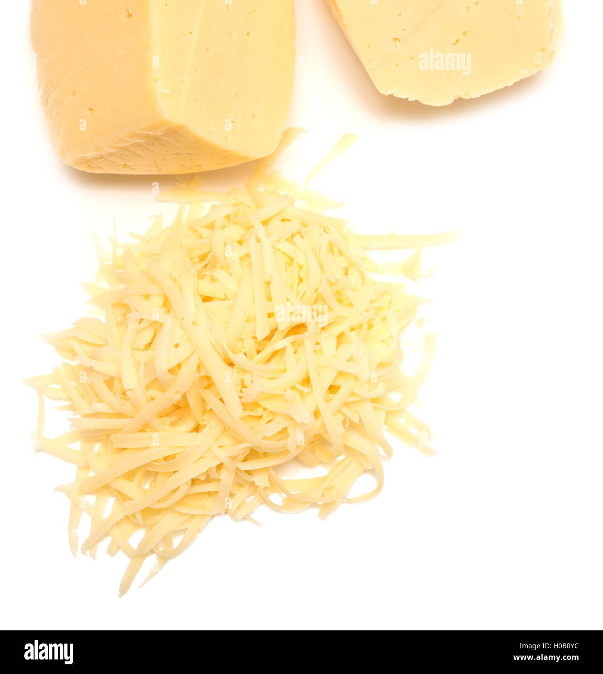 grated cheese isolated on white background Stock Photo - Alamy