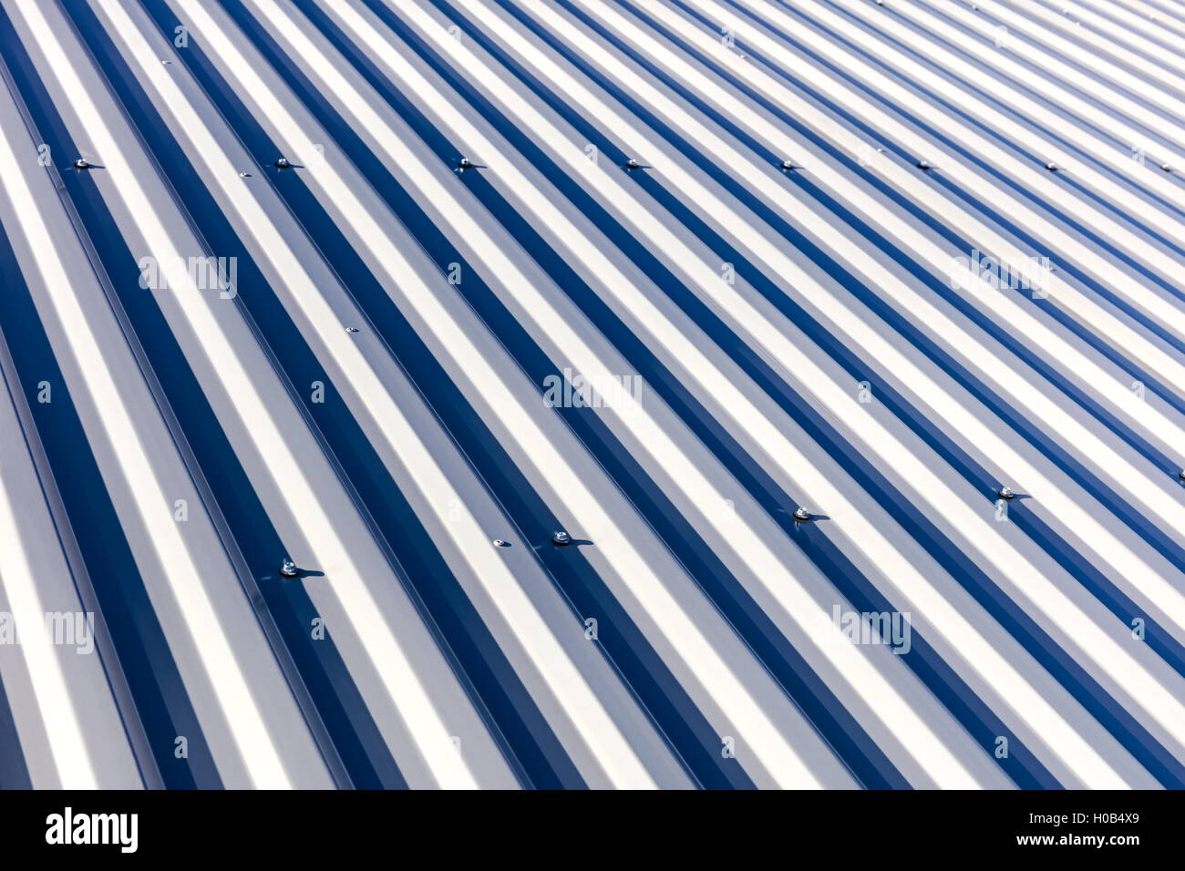 corrugated metal sheet roof background texture in sunlight Stock Photo ...
